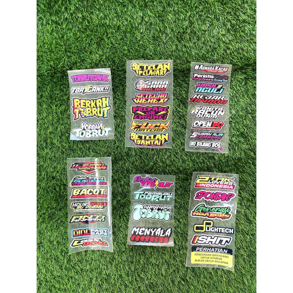 Jual STICKER PACK KATA KATA VIRAL / STICKER KATA KATA TERBARU / STICKER ...