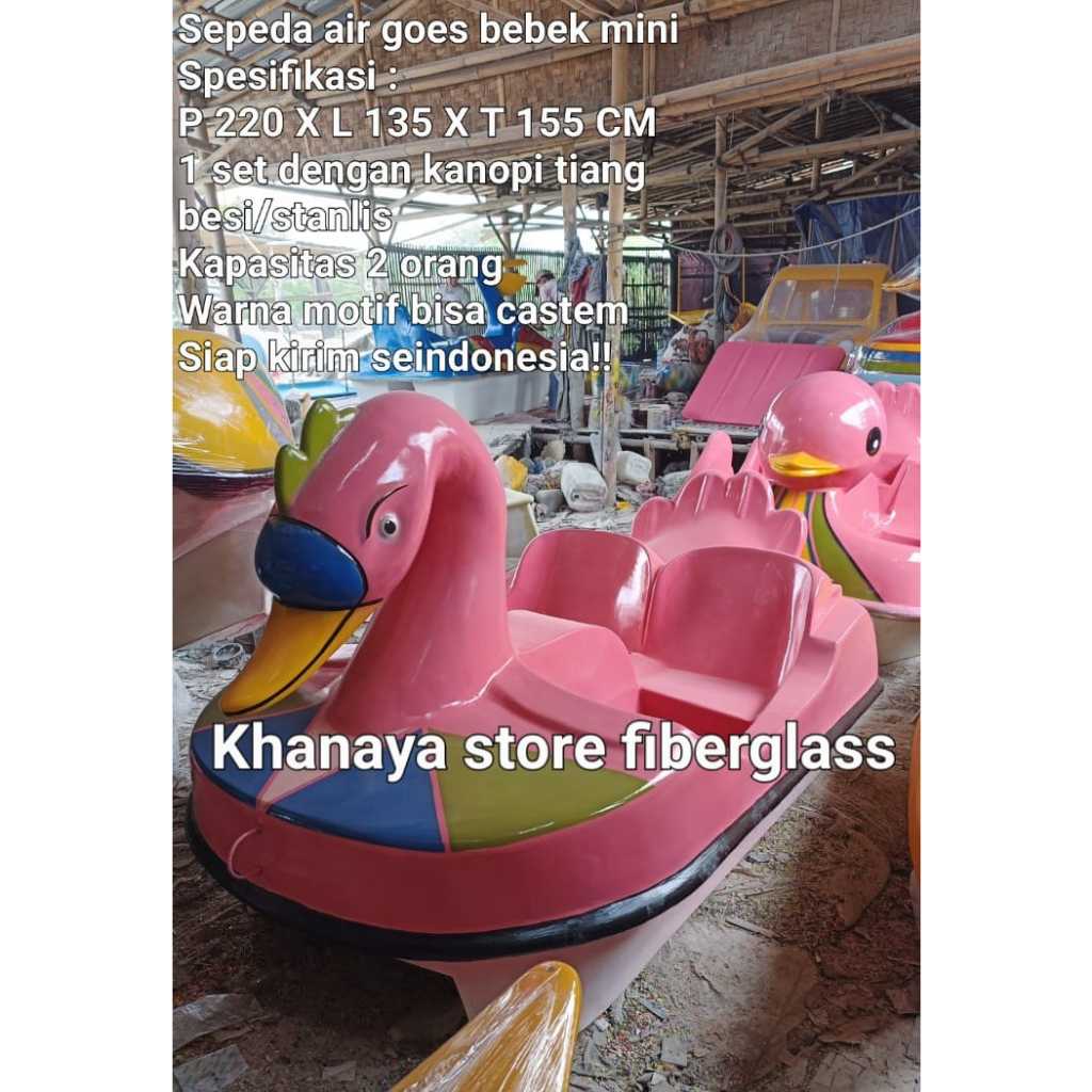 Jual Sepeda air angsa pink,perahu bebek fiber,perahu wisata,sepeda air ...