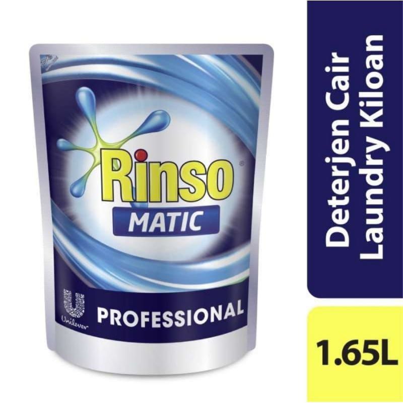 Jual Detergen Cair Rinso Matic Professional 1,65L Mencuci Pakaian ...