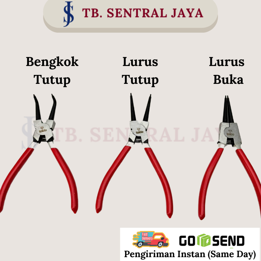 Jual Tang Snap Ring 7" Tokio/Tang Buka/Tang Tutup/Tang Bengkok Tutup ...