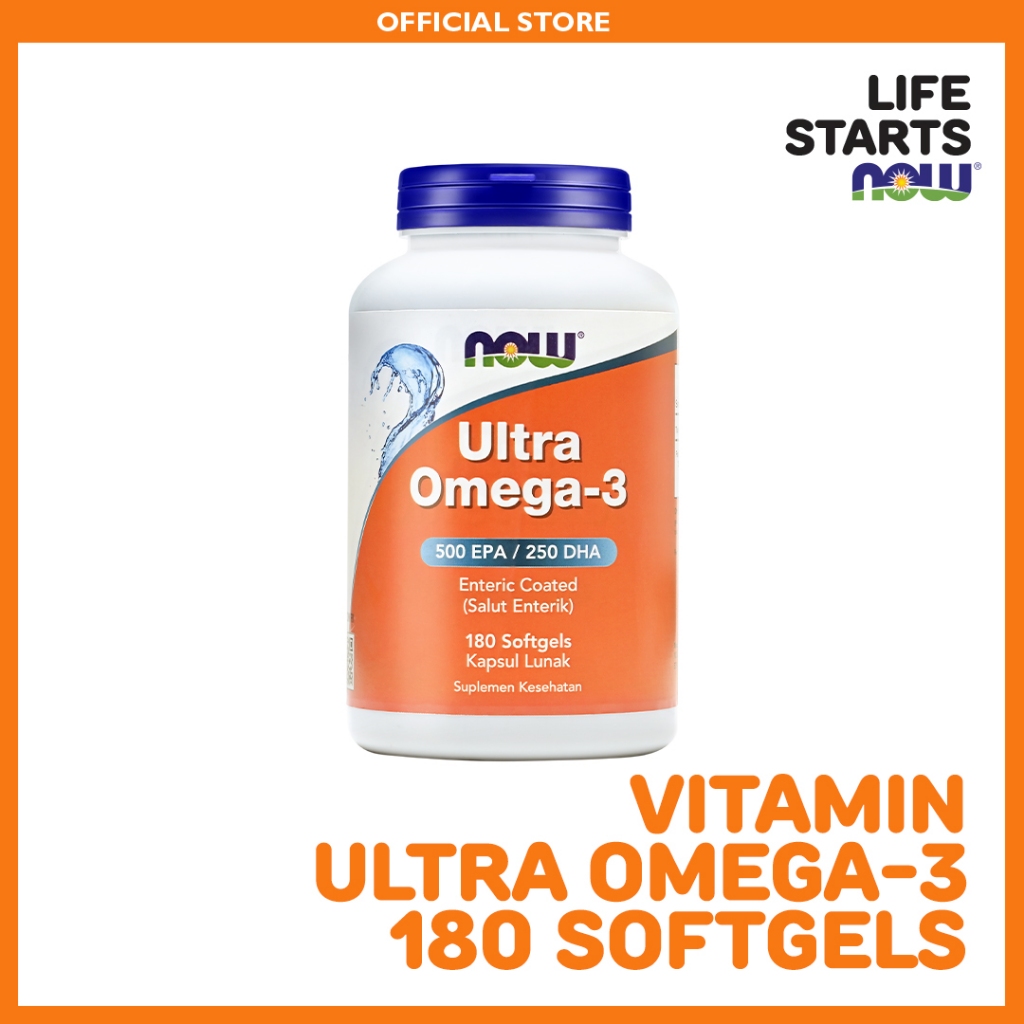 Jual NOW Ultra Omega 3 Fish OIl - 180 Softgels | Shopee Indonesia