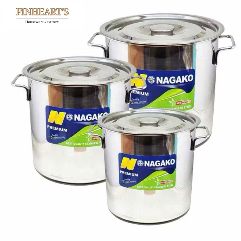 Jual PANCI STOCK POT NAGAKO PREMIUM STAINLESS STEEL TEBAL DENGAN TUTUP ...
