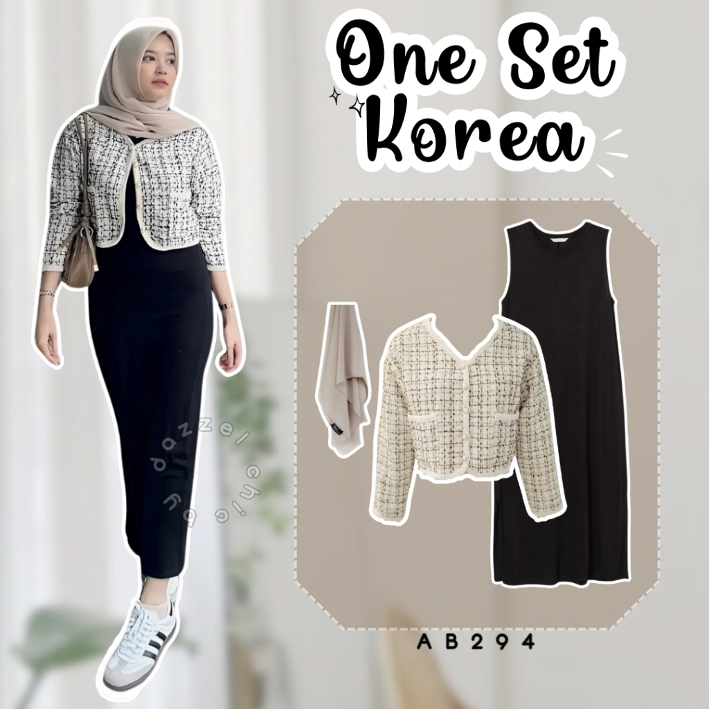 Jual DazzelChic 3 In 1 Set AB294 - One Set Korean Style Hijab Ootd ...