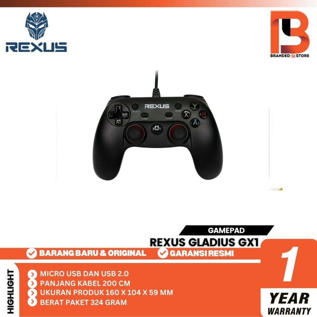 Jual Gamepad Rexus GX1 Joystick Rexus Gladius GX-1 Rexus GX 1 | Shopee ...
