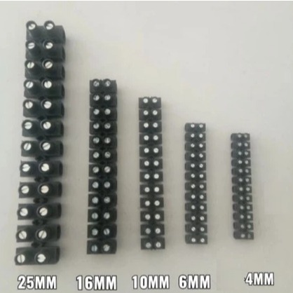Jual Krustin Terminal Blok 4mm 6mm 10mm 16mm 25mm Hitam | Sambungan ...