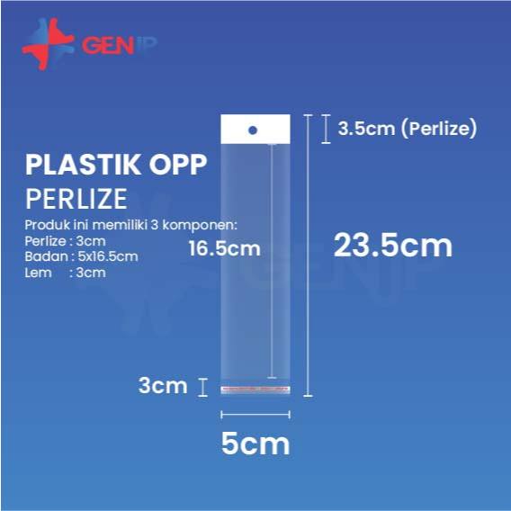 Jual Plastik OPP/Kaca Perlize Ukuran 5x16.5cm x 3.5cm (perlize) + 3cm (lem) 100pcs/pack | Shopee ...