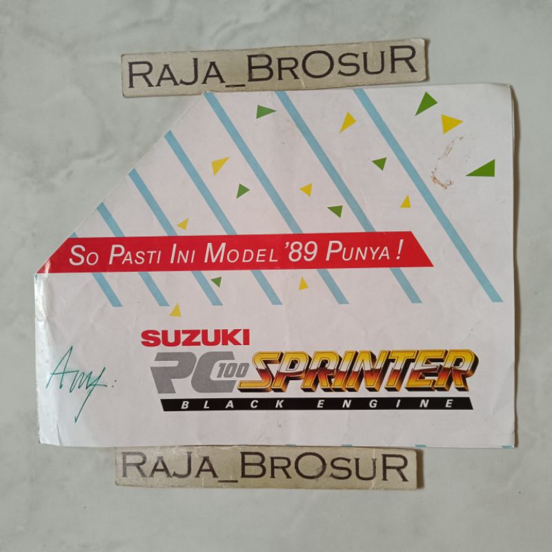 Jual Poster brosur katalog leaflet jadul lawas Suzuki RC 100 RC100 ...