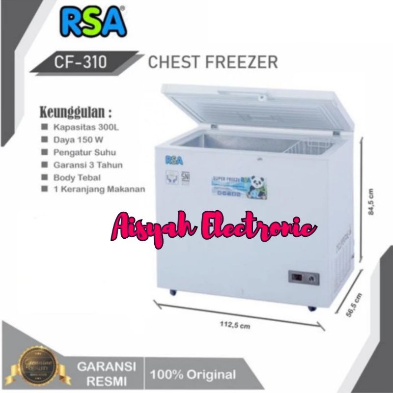 Jual CHEST FREEZER RSA CF-310 GARANSI RESMI | Shopee Indonesia