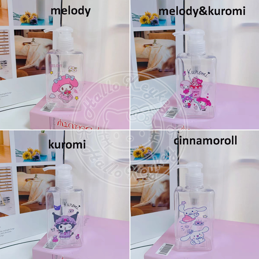 Jual botol pump bening sabun sampo melody kuromi cinnamoroll | Shopee ...