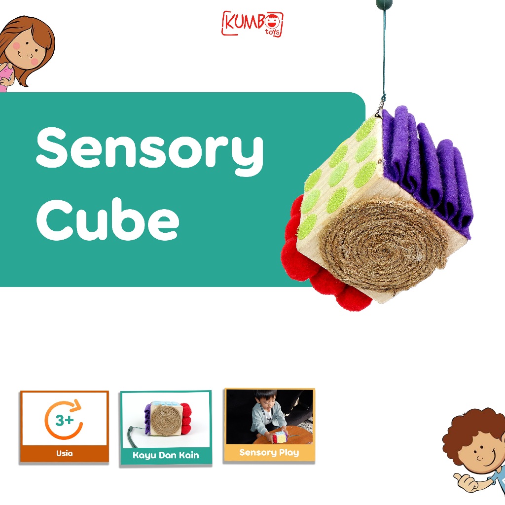 Jual Mainan Montessori Sensory Cube Sensory Play Mengenal Tekstur ...