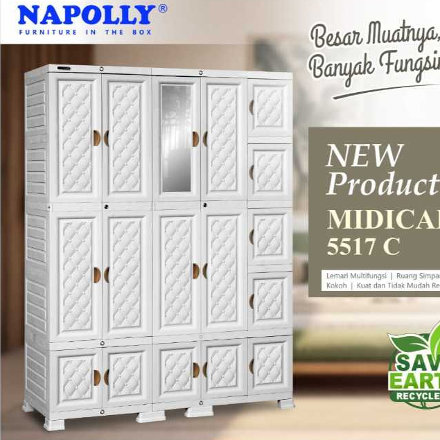 Jual TERBARU LEMARI JUMBO NAPOLLY MIDICAB 5517 C | Shopee Indonesia