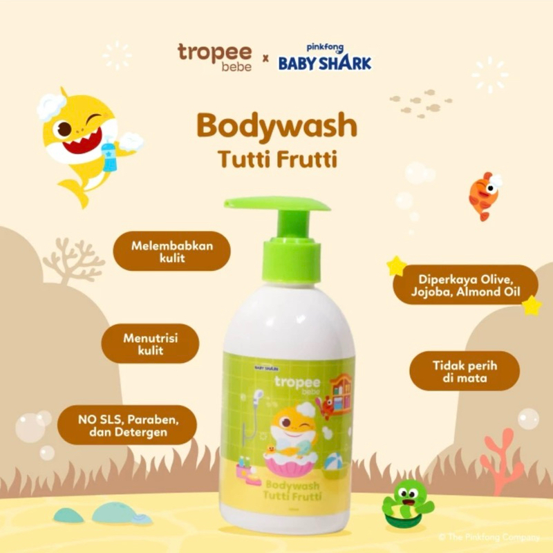 Jual Tropee Bebe x Pinkfong Body Wash Tutti Frutti Sabun Mandi Anak 250ml/ Sabun Baby Shark ...