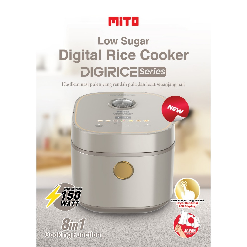 Jual MITO Digital Rice Cooker 1.2 / 1.5 / 1.8 Liter R12 / R15 / R18 ...