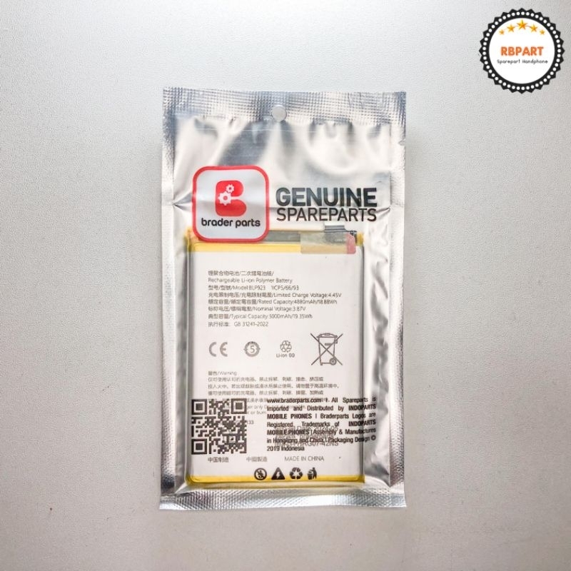 Jual Battery ORIGINAL Braderparts Oppo A57 2022 BLP 923 | Shopee Indonesia