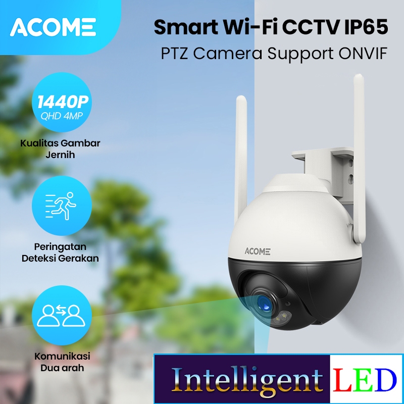 Jual ACOME Smart IP65 PTZ Camera CCTV 1440P 4MP WiFi Outdoor | Shopee Indonesia