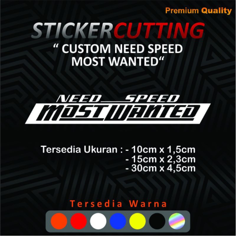 Jual sticker cutting need speed most wanted | Shopee Indonesia