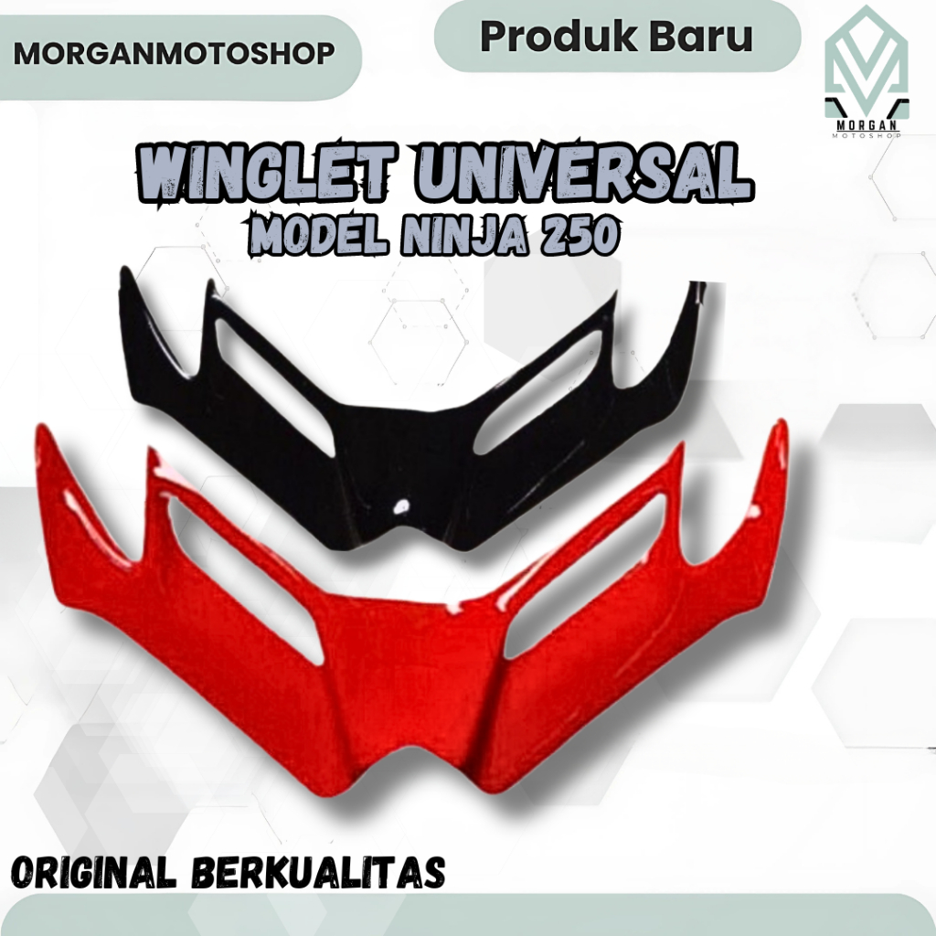 Jual WINGLET NINJA 250 UNIVERSAL MOTORCYLE WINGLET UNI WINGLET NEW ...