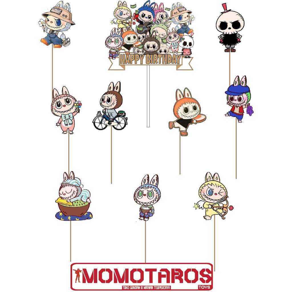 Jual Cake topper Labubu isi 10 pcs | Shopee Indonesia