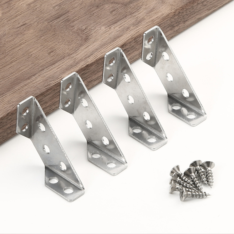 Jual 4pcs Konektor Sudut Bentuk Trapesium Untuk Furniture / Siku Plat ...