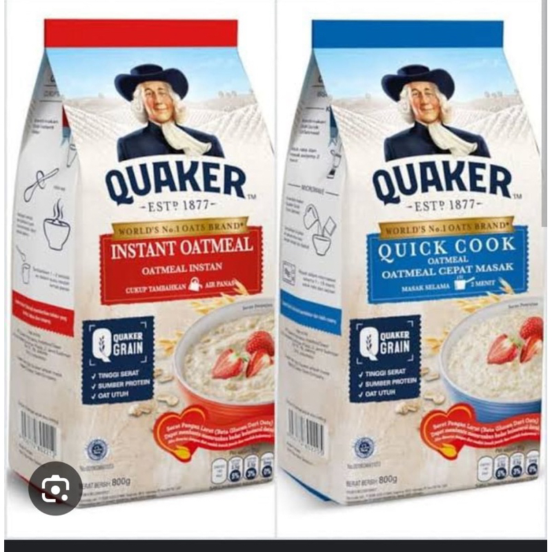 Jual QUAKER OATMEAL 800gram Reffill pouch | Shopee Indonesia