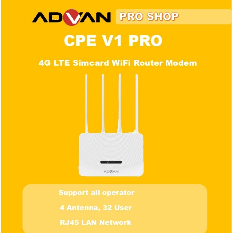 Jual Advan CPE V1 Pro modem router wifi 4G LTE unlock all operator start Garansi Resmi | Shopee ...