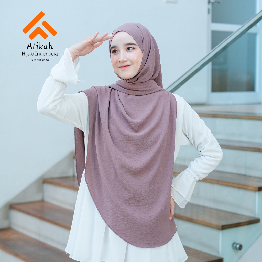 Jual Pashmina Zahra XXL Syar'i Pasmina Oval Jumbo 200 x 117cm Cey Crinkle Airflow Premium ...