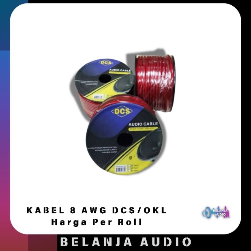 Jual Kabel DCS 8 AWG KABEL AWG KABEL STRUM POWER PER ROLL | Shopee ...