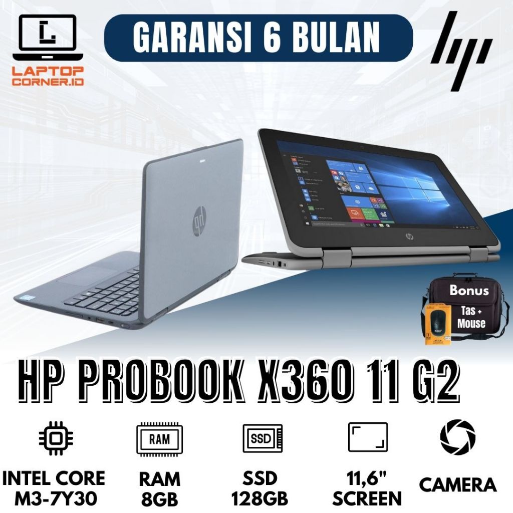 Jual Laptop HP X360 11 G2 EE Touchscreen Intel Core i5 Gen 7 RAM 8GB SSD 256GB Bergaransi ...