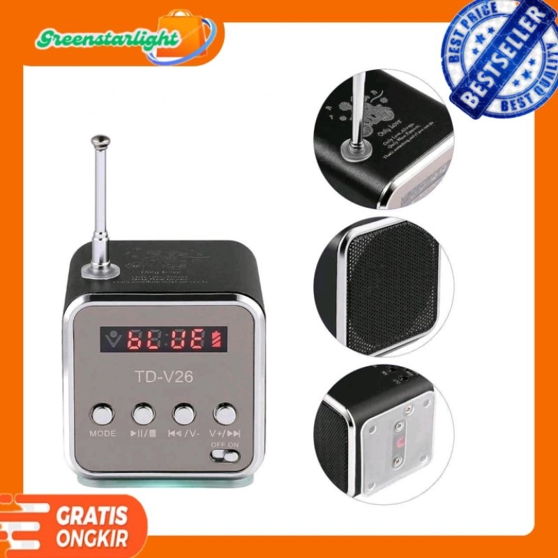 Jual Speaker Bluetooth Mini Portable FM Radio TF Card | Shopee Indonesia