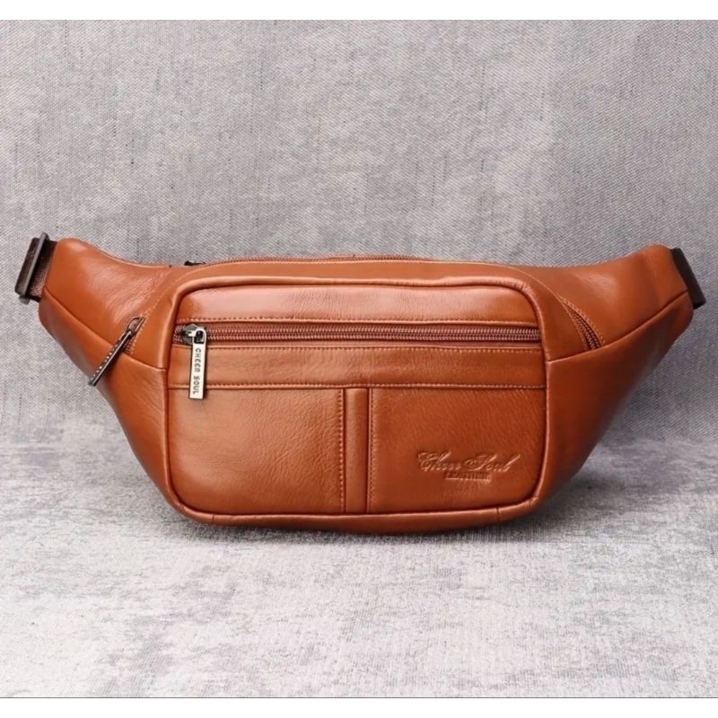 Jual Tas Pinggang 8323 Kulit Sapi Asli Import Waistbag Kulit Asli Sapi ...
