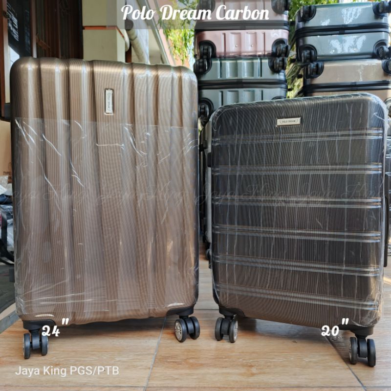 Jual Koper Carbon Fiber Polo Dream 20 24 Inch Kabin Bagasi Tahan Pecah Kunci Tanam Roda 4 Putar ...