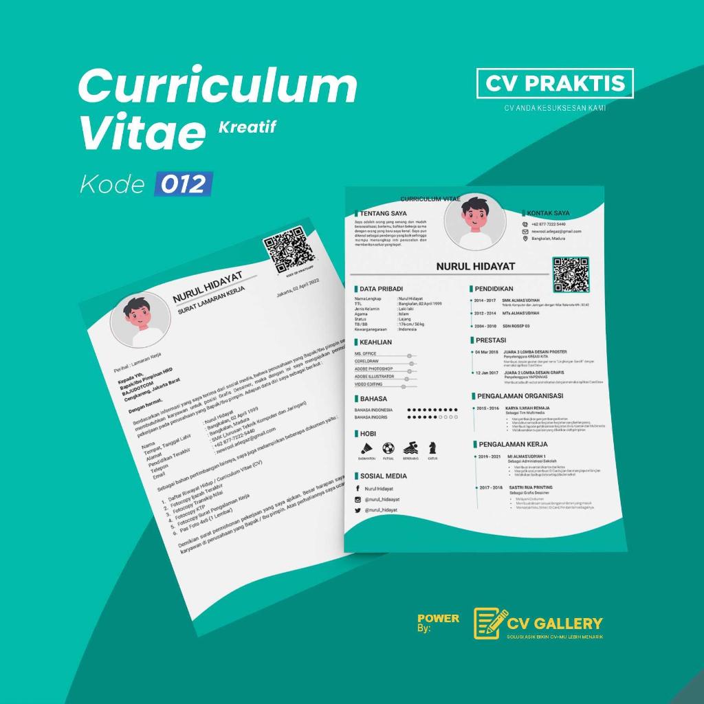 Jual DESAIN 012 | CV KREATIF | CURRICULUM VITAE | RESUME | CV ...