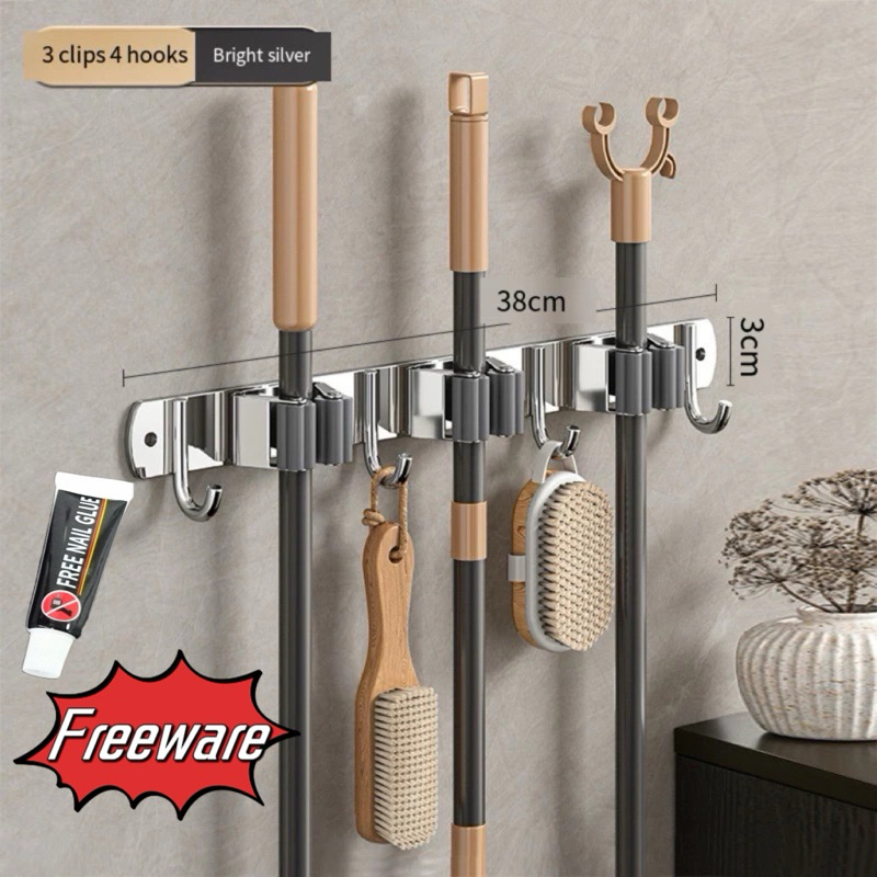 Jual Premium Sikat Stainless Steel RakPenait Mop Rack Penjepit Rak Sapu ...