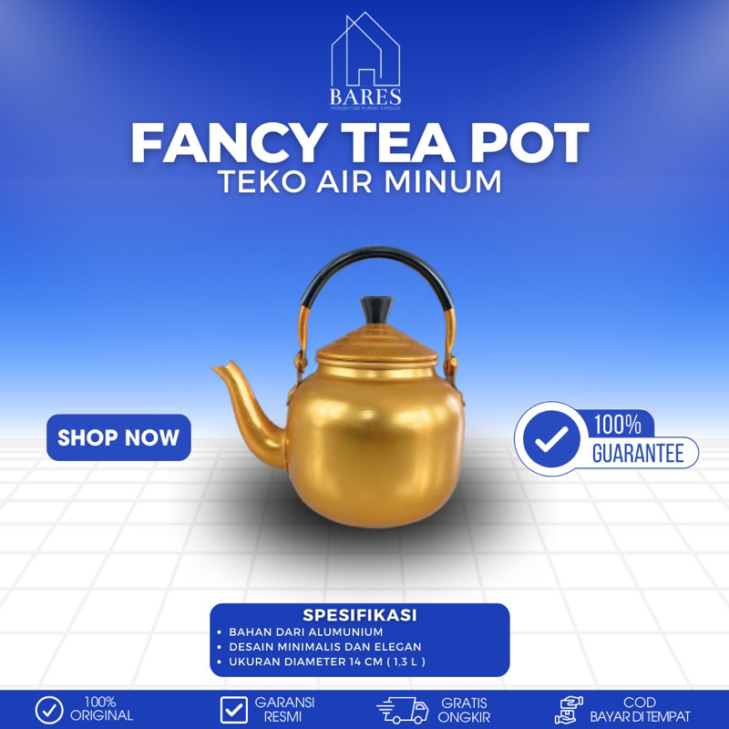 Jual Teko Alumunium Maspion Fancy Tea Pot Teko Emas 14cm | Shopee Indonesia