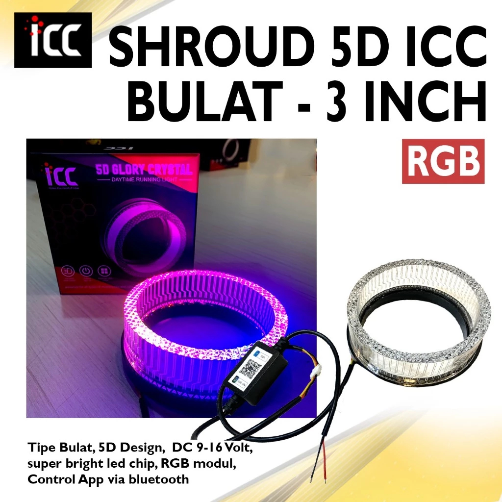 Jual Shroud 5D SAMBA ICC | Shroud BULAT RGB 3 inch | Shopee Indonesia