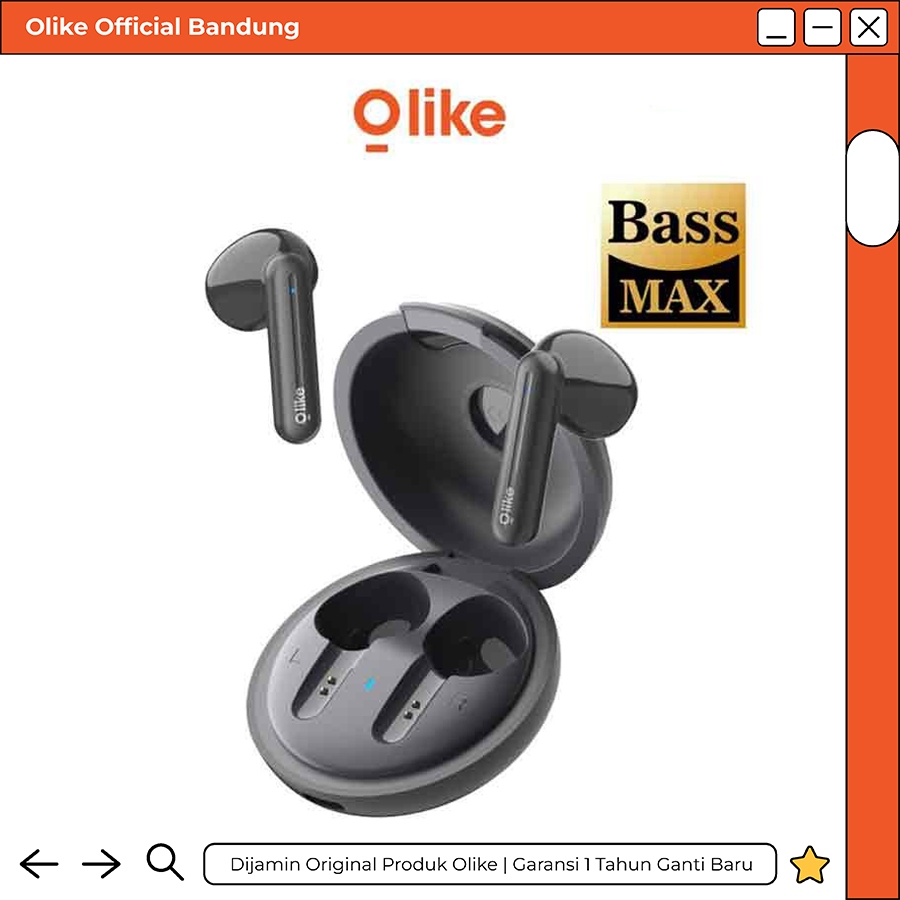 Jual OLIKE T100 TWS Earphone In Ear Headset HIFI Wireless Bluetooth 5.3 ...