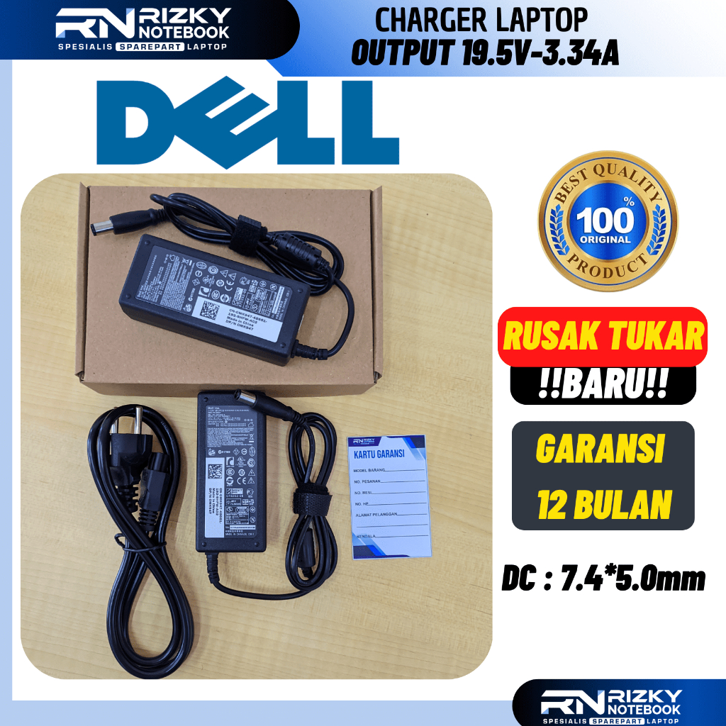 Jual Adaptor Charger Laptop Dell Inspiron 14R N4050 7280 5300 e7250 N4040 N4110 M4040 M4110 ...