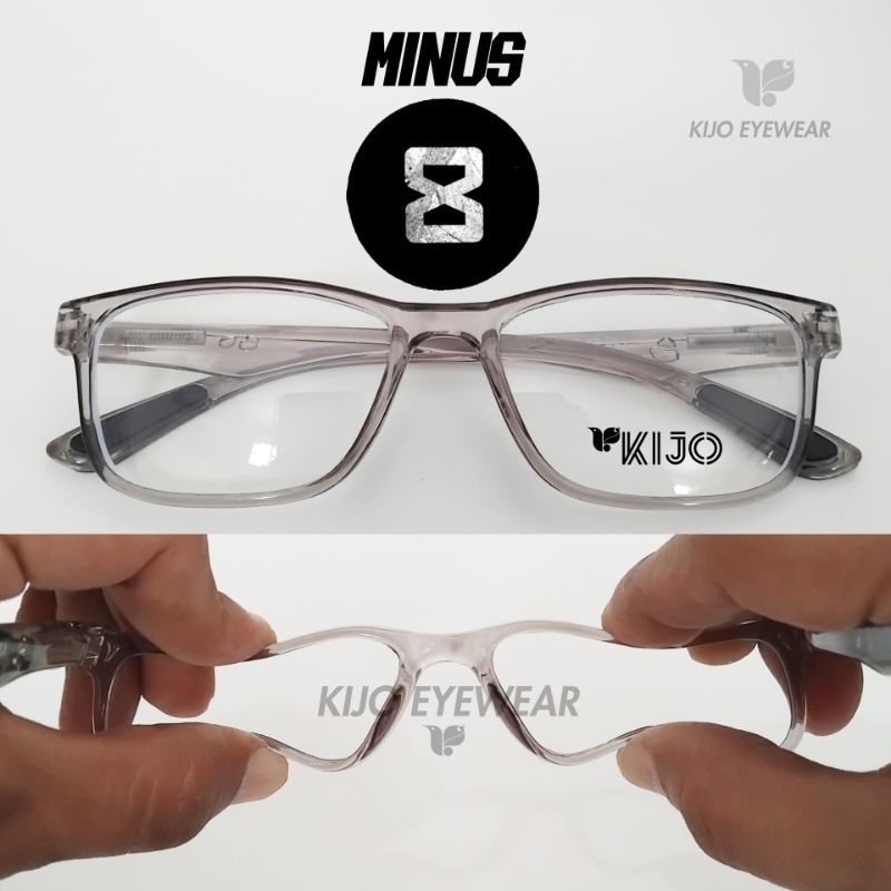 Jual Kacamata Minus 7 6 8 5 3 4 1 2 Kotak Transparan Ringan Lentur ...