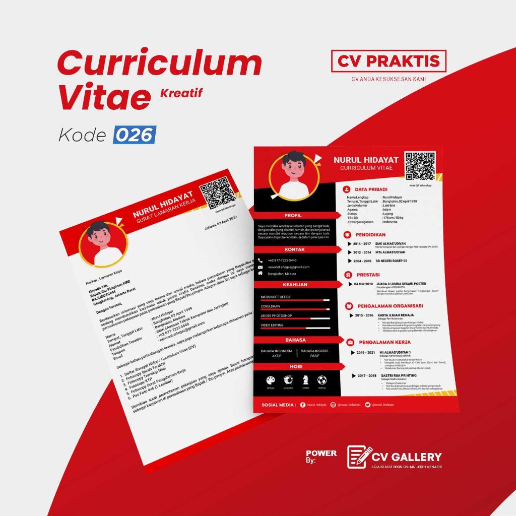 Jual DESAIN 026 | CV KREATIF | CURRICULUM VITAE | RESUME | CV ...