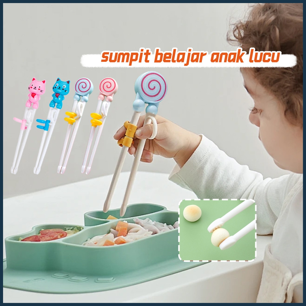 Jual sumpit anak karakter lucu sumpit belajar makan training chopstick ...