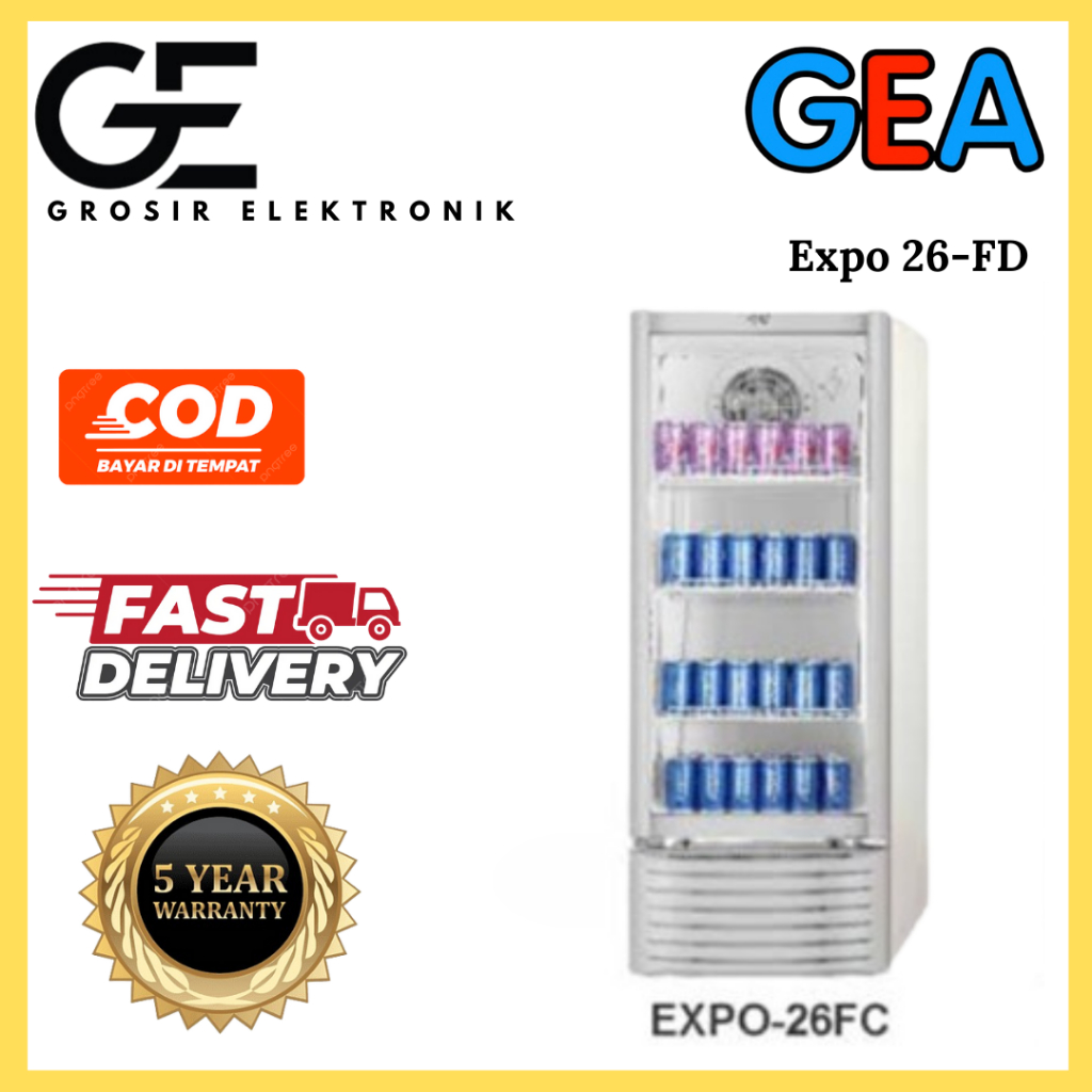 Jual Showcase Pendingin GEA EXPO 26FC/FR 3 Rak 192 Liter Display Cooler ...