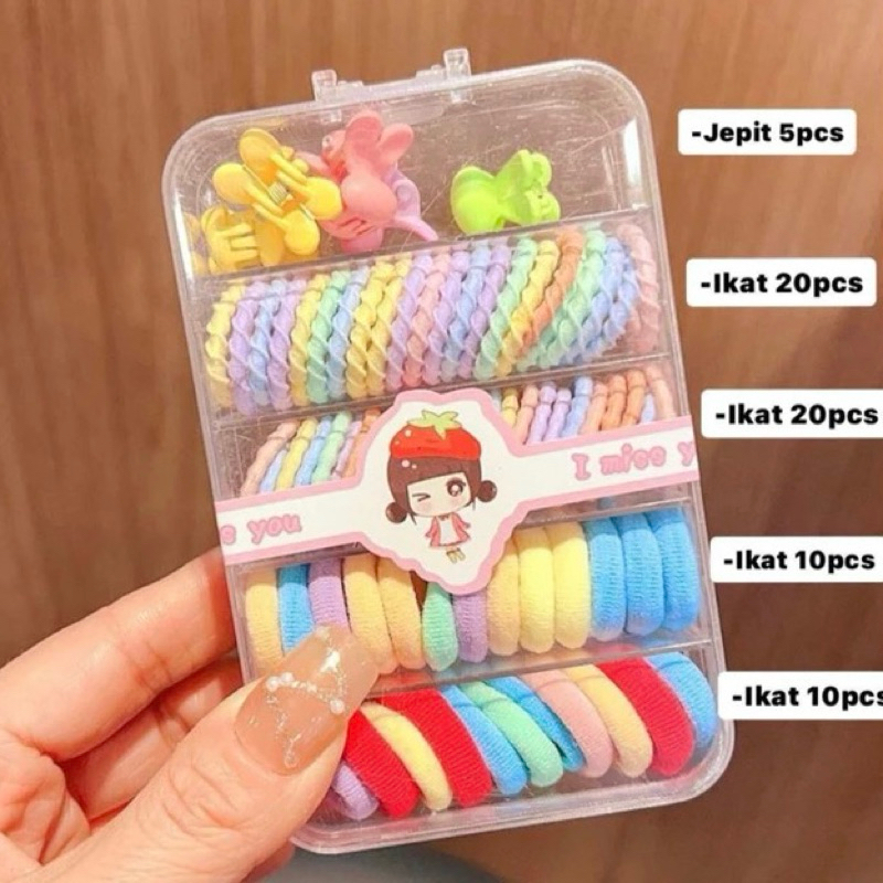 Jual AKSESORIS RAMBUT ANAK SET MODEL KOREA / KUNCIRAN JEPITAN IKAT ...