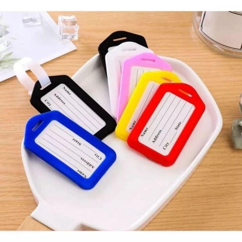 Jual LUGGAGE TAG GANTUNGAN KOPER TAS LABEL NAMA NAME TAG BAHAN PLASTIK ...