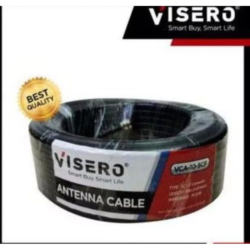 Jual Kabel Antena TV Digital 10 Meter VISERO / Kabel Antena 5c 10 Meter + Jack | Shopee Indonesia
