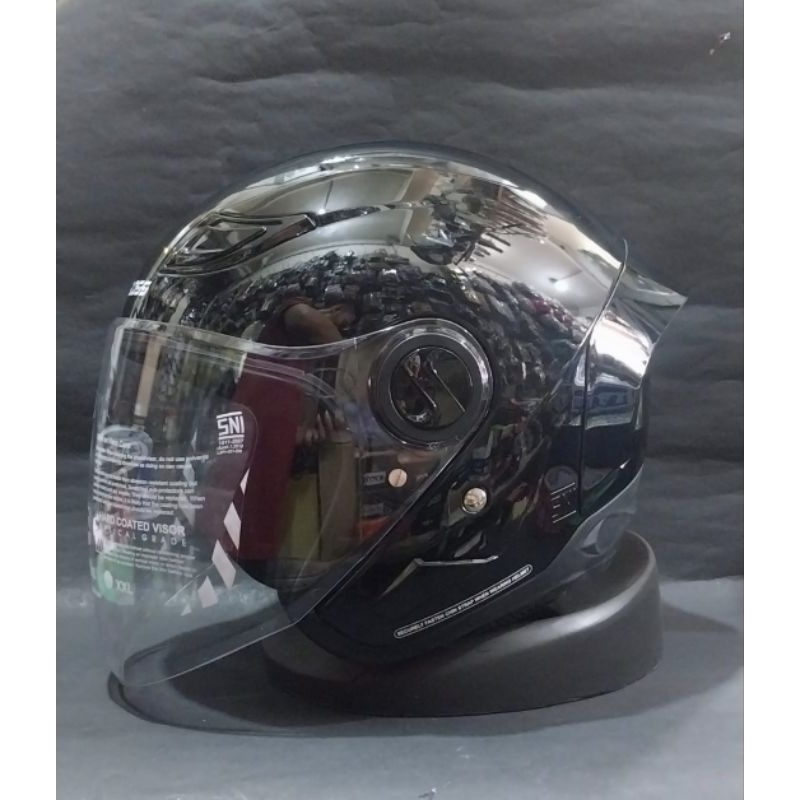 Jual HELM CARGLOSS NFS POLOS | HALF FACE | Shopee Indonesia