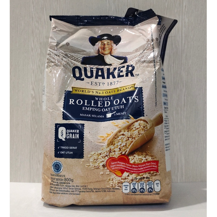 Jual Quaker Rolled Oats 800gr Tinggi Serat Healthy Food Makanan Sehat ...