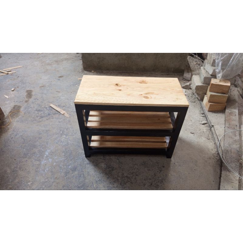 Jual Bangku, Rak sepatu/ Sandal Full Kayu Jati Belanda Kaki dan ...
