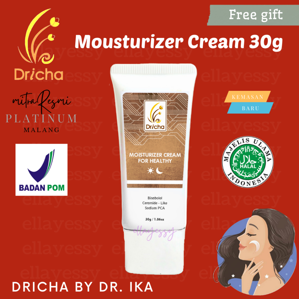 Jual Dricha mouisturizer 30 grm untuk melembabkan dan mencerahkan wajah ...