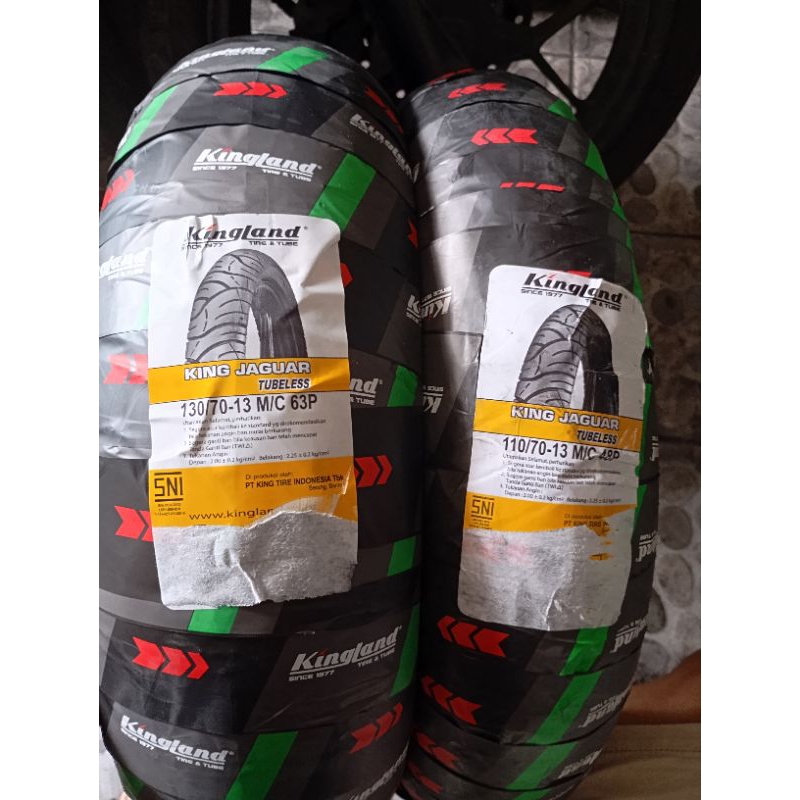 Jual BAN LUAR KINGLAND TUBELESS JAGUAR 110/70-13 ATAU 130/70-13 FREE ...