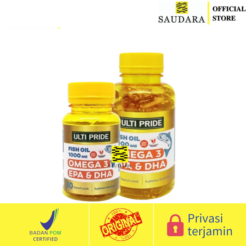 Jual Ulti Pride Fish Oil 1000 Mg (30 Kapsul), (100 Kapsul) | Shopee ...